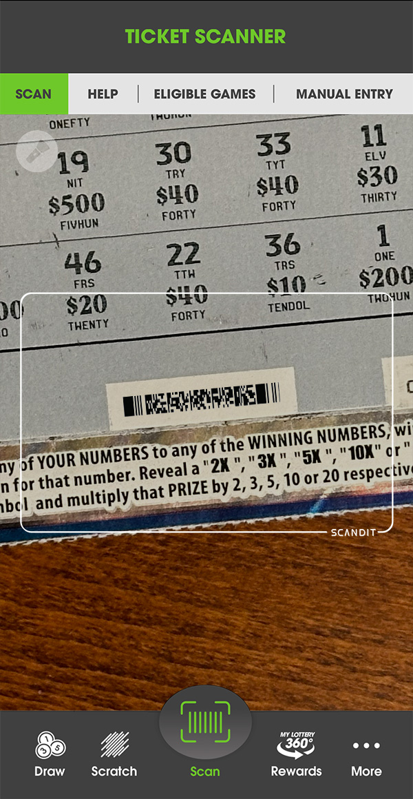 Lottery Platform System Ticket Scanning Lottery Platform System Ticket Scanning